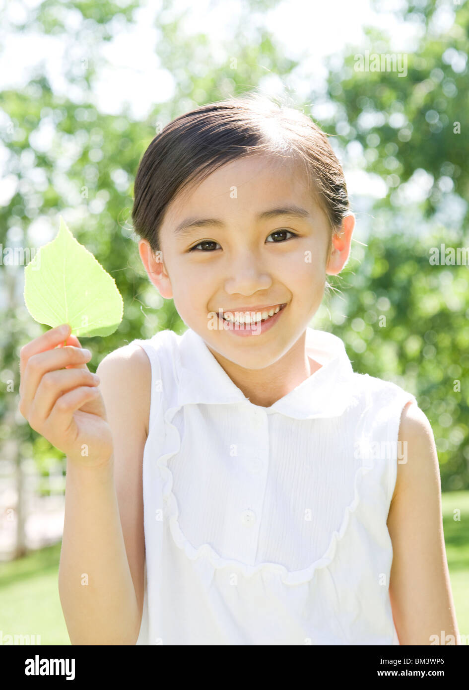 A Girl with Fleshly Green Stock Photo - Alamy