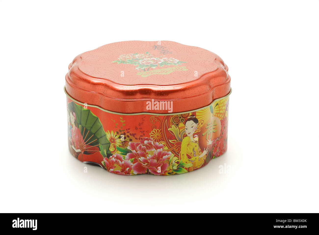 Chinese festive gift box on white background Stock Photo - Alamy