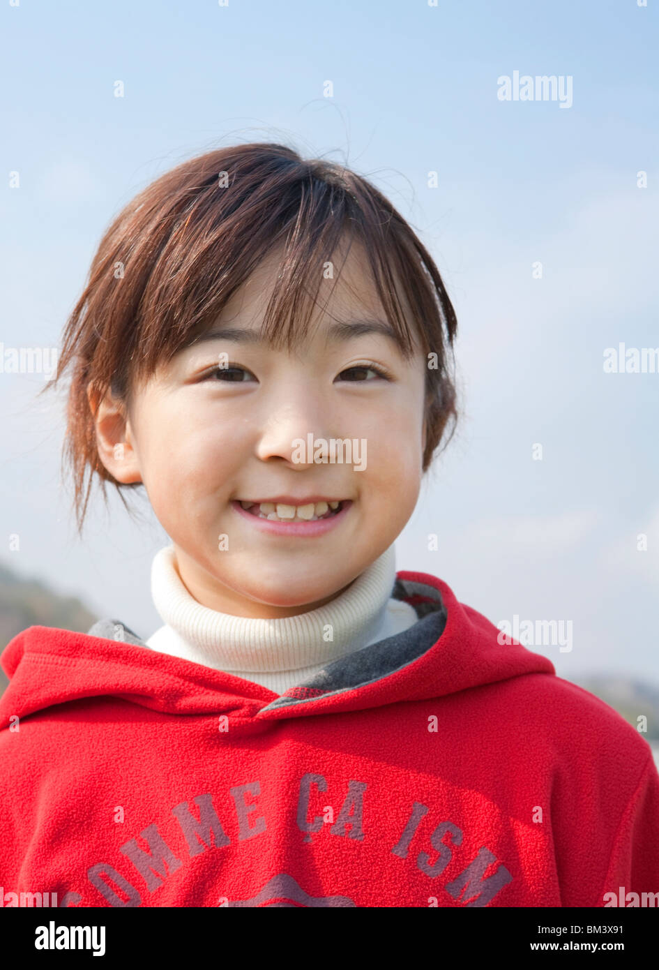 Portrait of Smiling Girl Stock Photo - Alamy