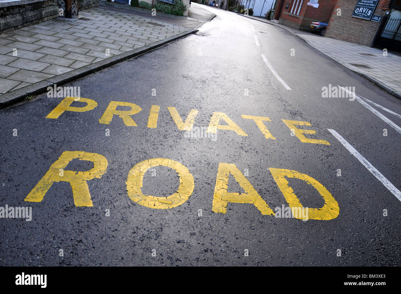 Private Road, Britain UK Stock Photo - Alamy