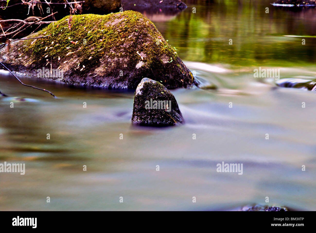 water flowing over the rocks Stock Photo - Alamy