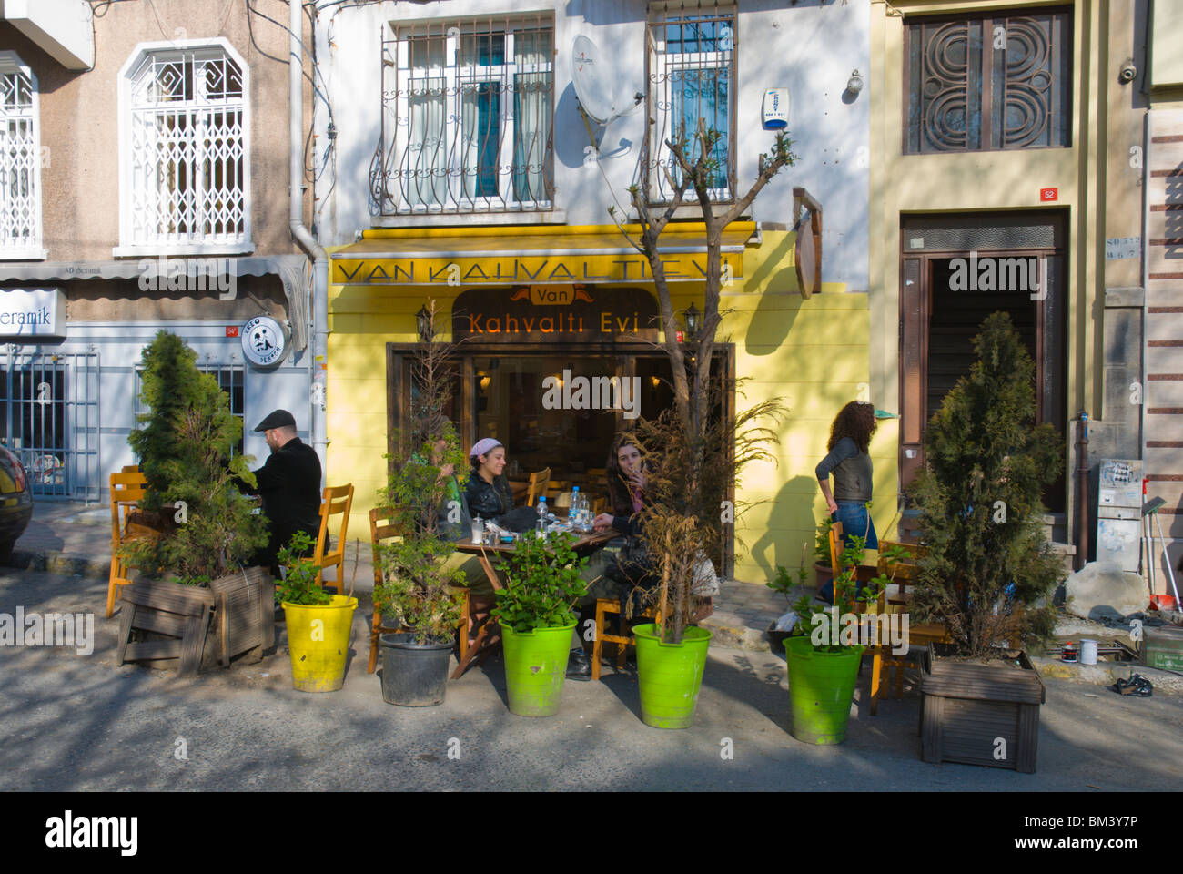 Cafe Beyoglu district Istanbul Turkey Europe Stock Photo - Alamy