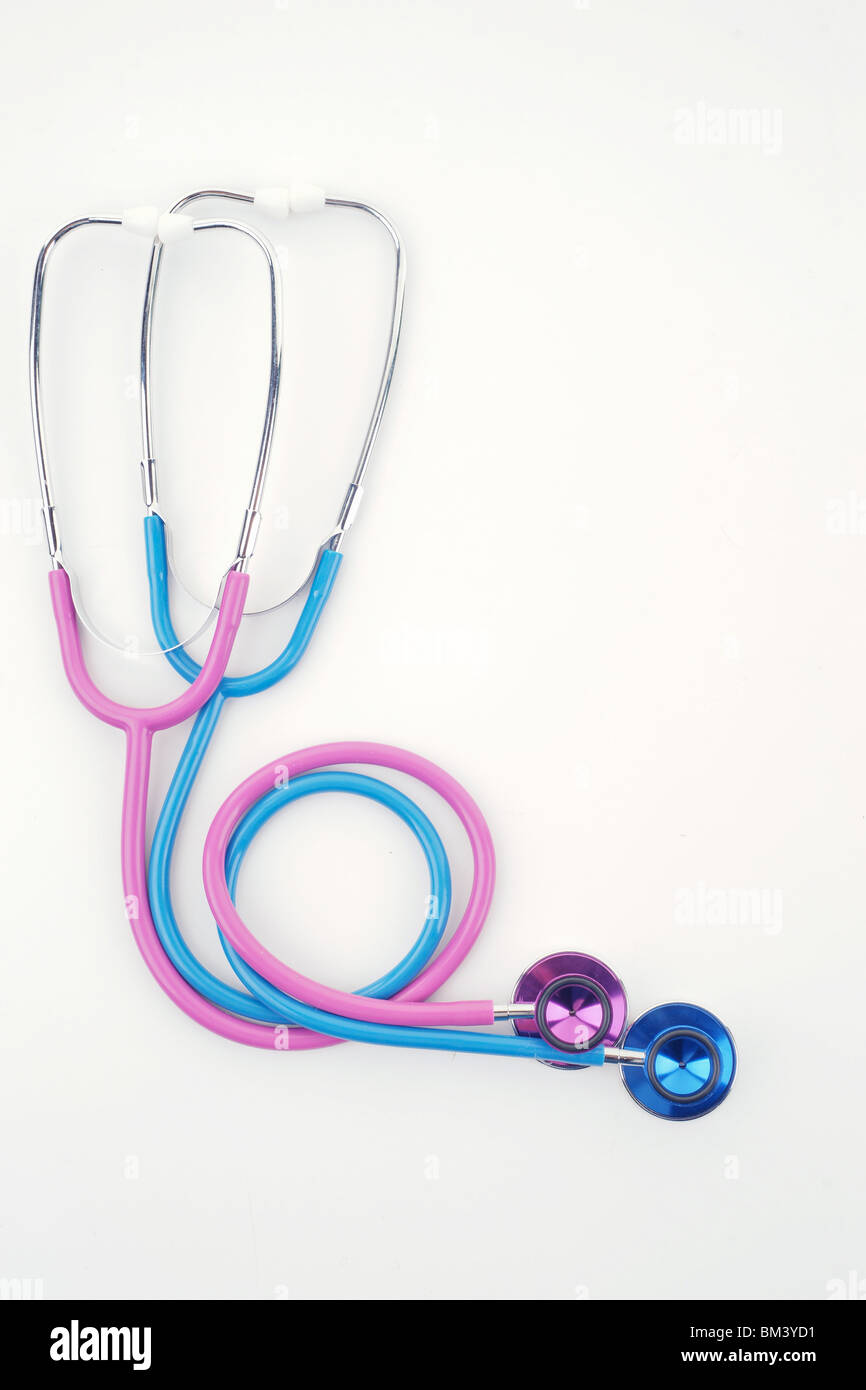 great image of pink and blue stethoscopes Stock Photo - Alamy
