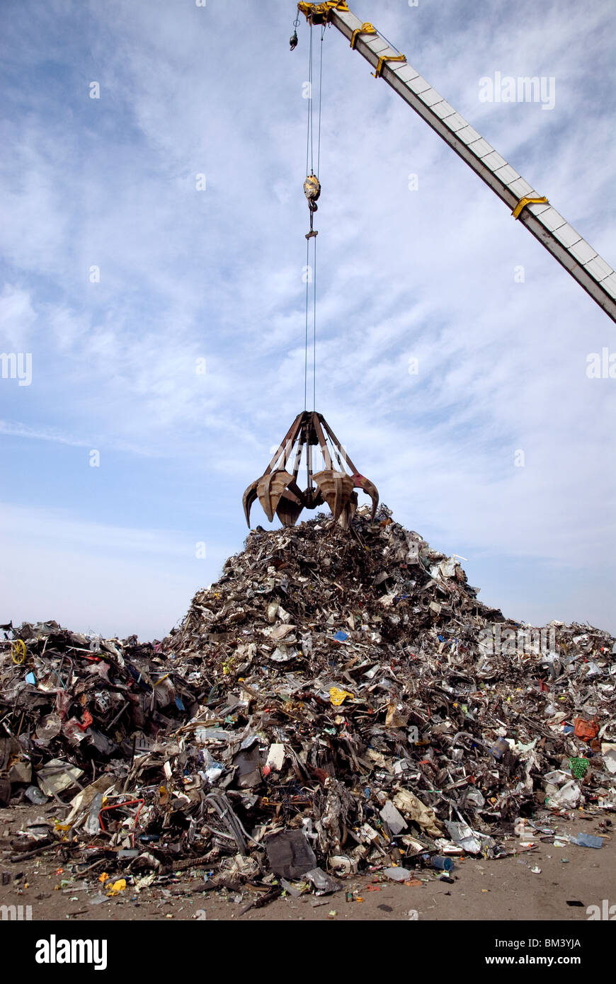 Industrial Waste-collection Point Stock Photo - Alamy