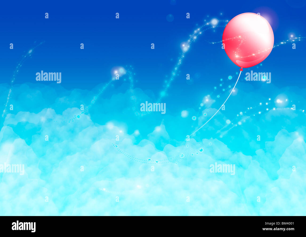 Balloon in the Sky Stock Photo - Alamy