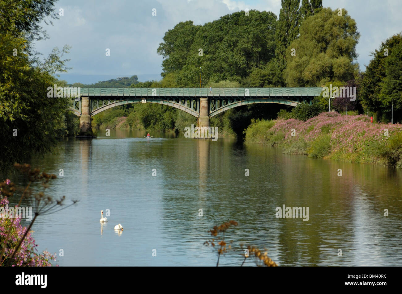 Old Railway Bridge over the Wye, Hereford Stock Photo - Alamy