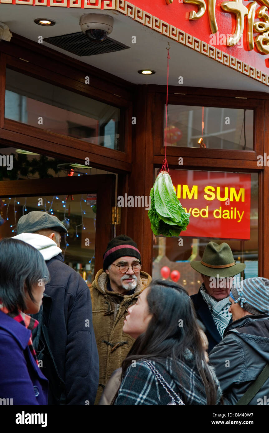 People at Chinese Dim Sum restaurant, China Town Chinese New Year ...