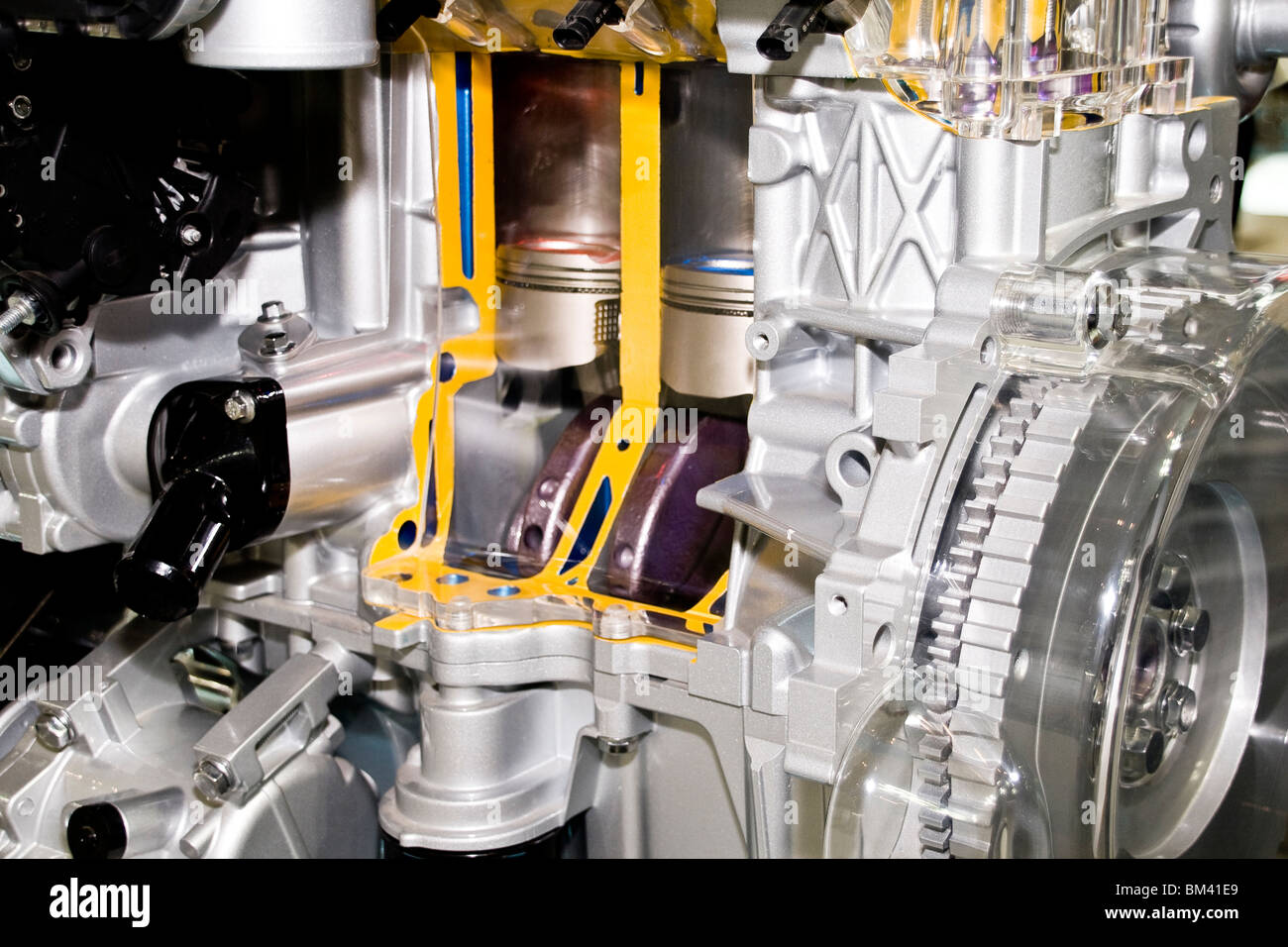 engine of modern car interior view Stock Photo - Alamy