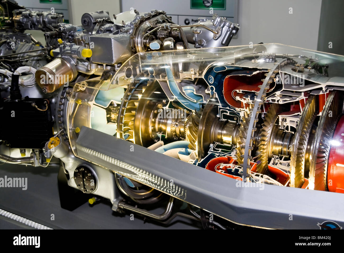 a aircraft jet engine detail in the exposition Stock Photo - Alamy