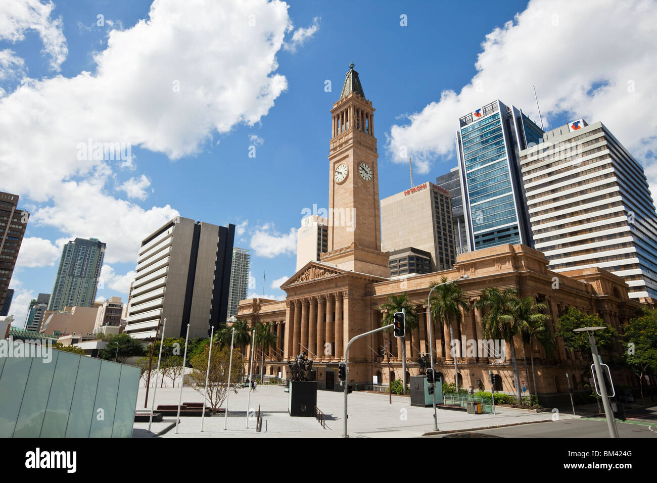 Brisbane City Hall and King George Square. Brisbane, Queensland ...