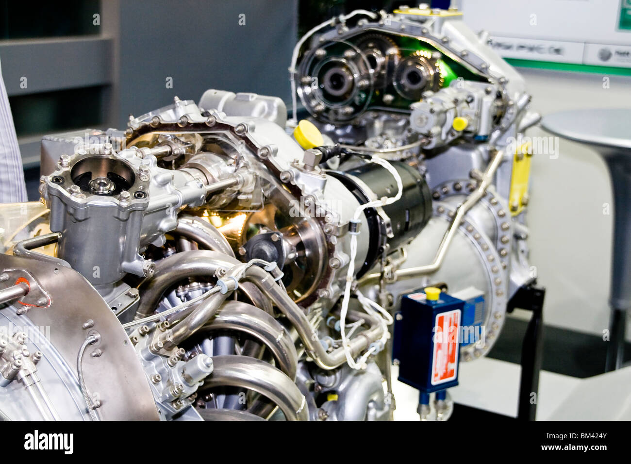 a aircraft jet engine detail in the exposition Stock Photo - Alamy