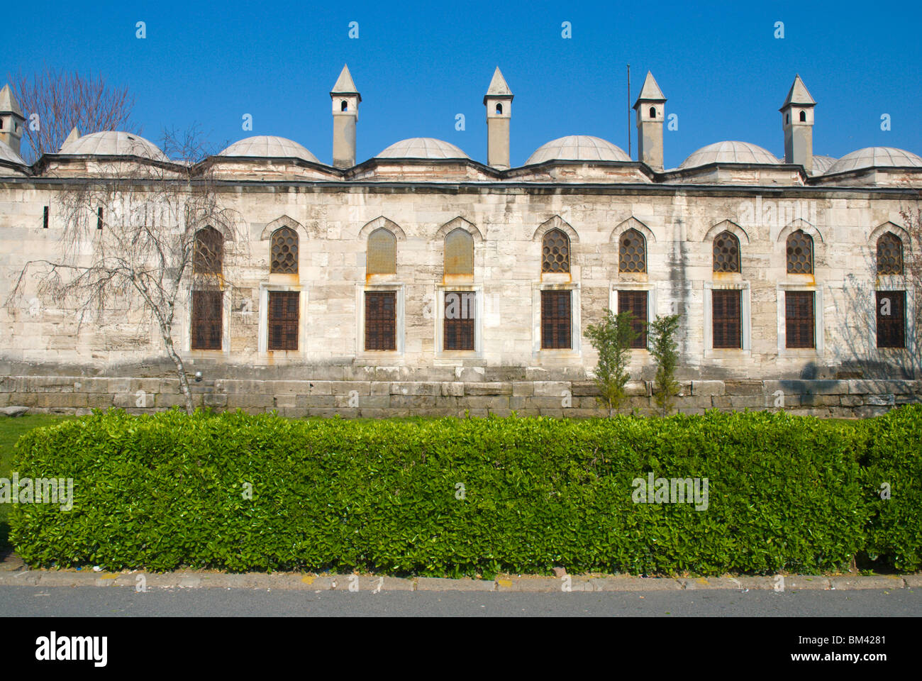 Blue Mosque tomb complex Sultanahmet district Istanbul Turkey Europe ...