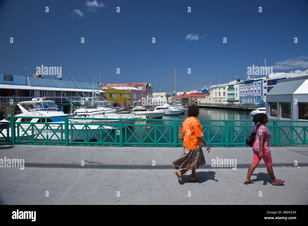 Chamberlain Bridge, Careenage, Bridgetown, Barbados, Caribbean Stock ...