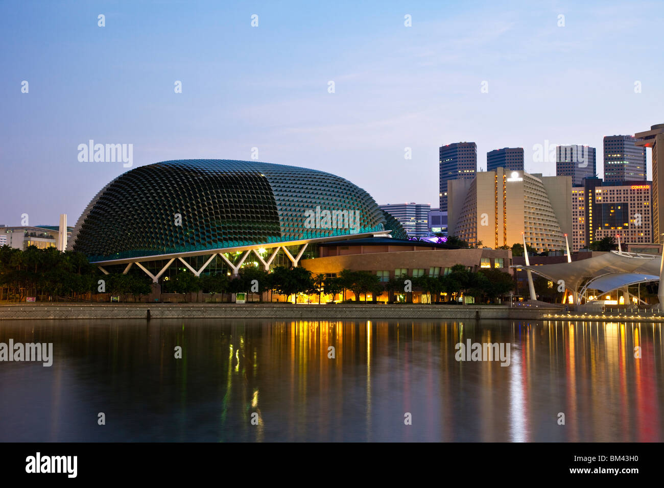 Esplanade Theatres on the Bay building, Marina Bay, Singapore Stock ...