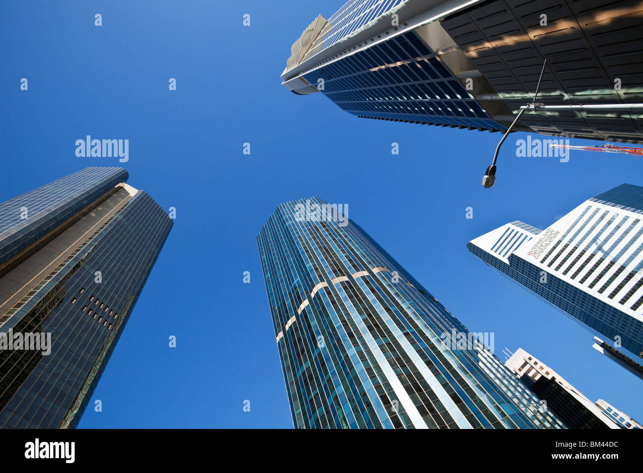Modern architecture of the central business district. Brisbane ...