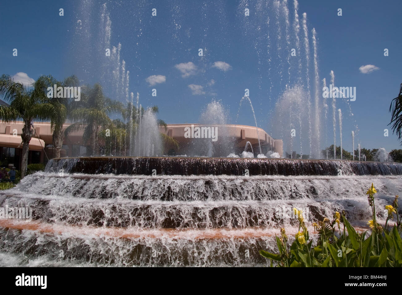 Water Fireworks by Music Epcot Florida USA Stock Photo - Alamy