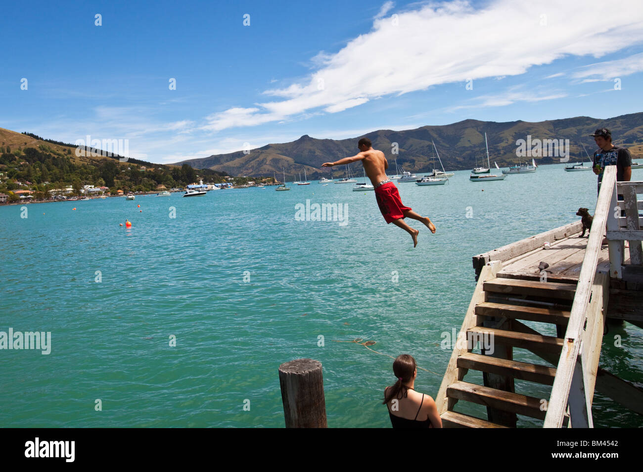 Swim swimming swimmer pier hi-res stock photography and images - Alamy