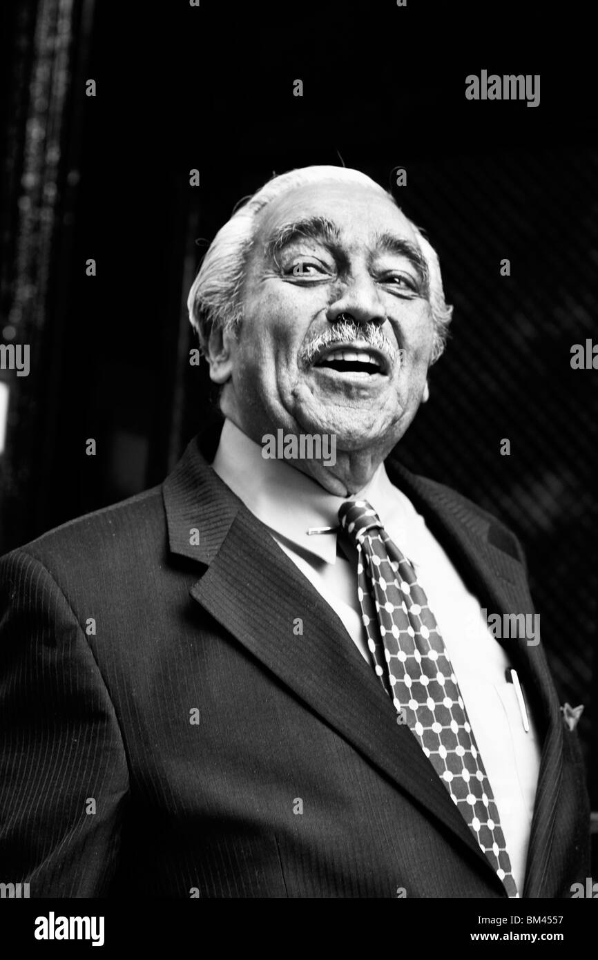 Charles Rangel Congressman politicia photographed here in Harlem, New ...