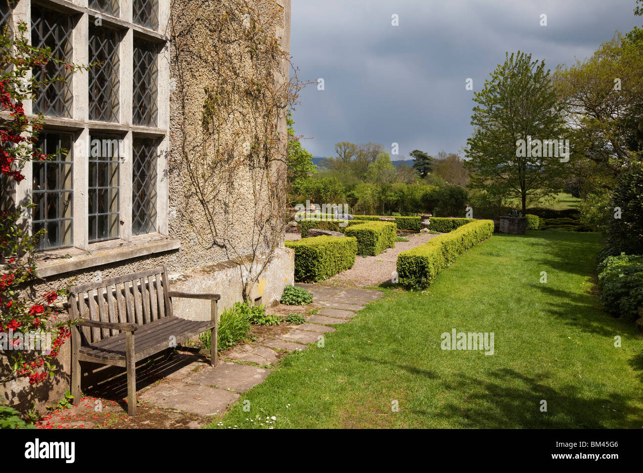 UK, Herefordshire, Much Marcle, The Hellens, historic country manor ...
