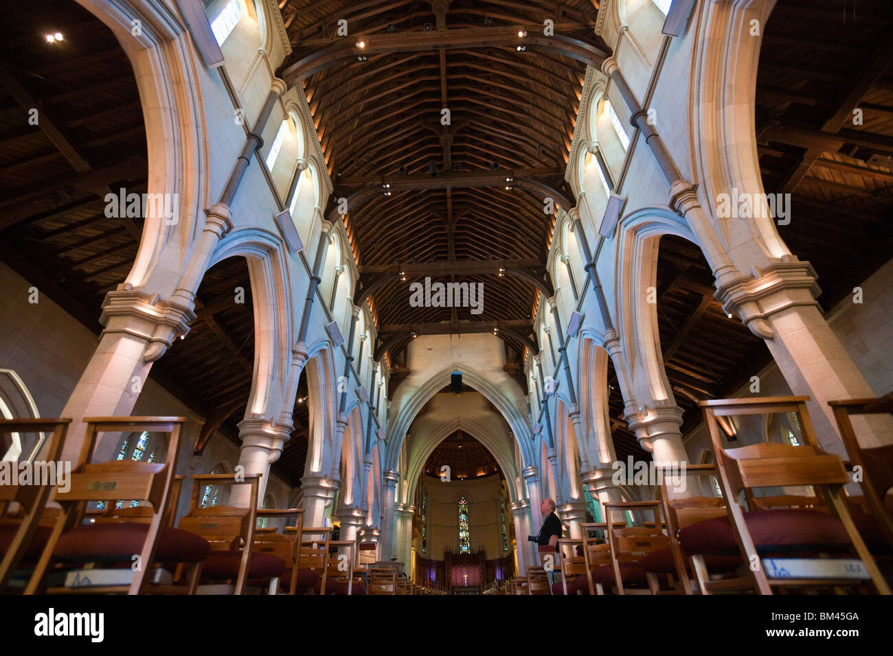 Interior of the Christ Church Cathedral. Christchurch, Canterbury ...