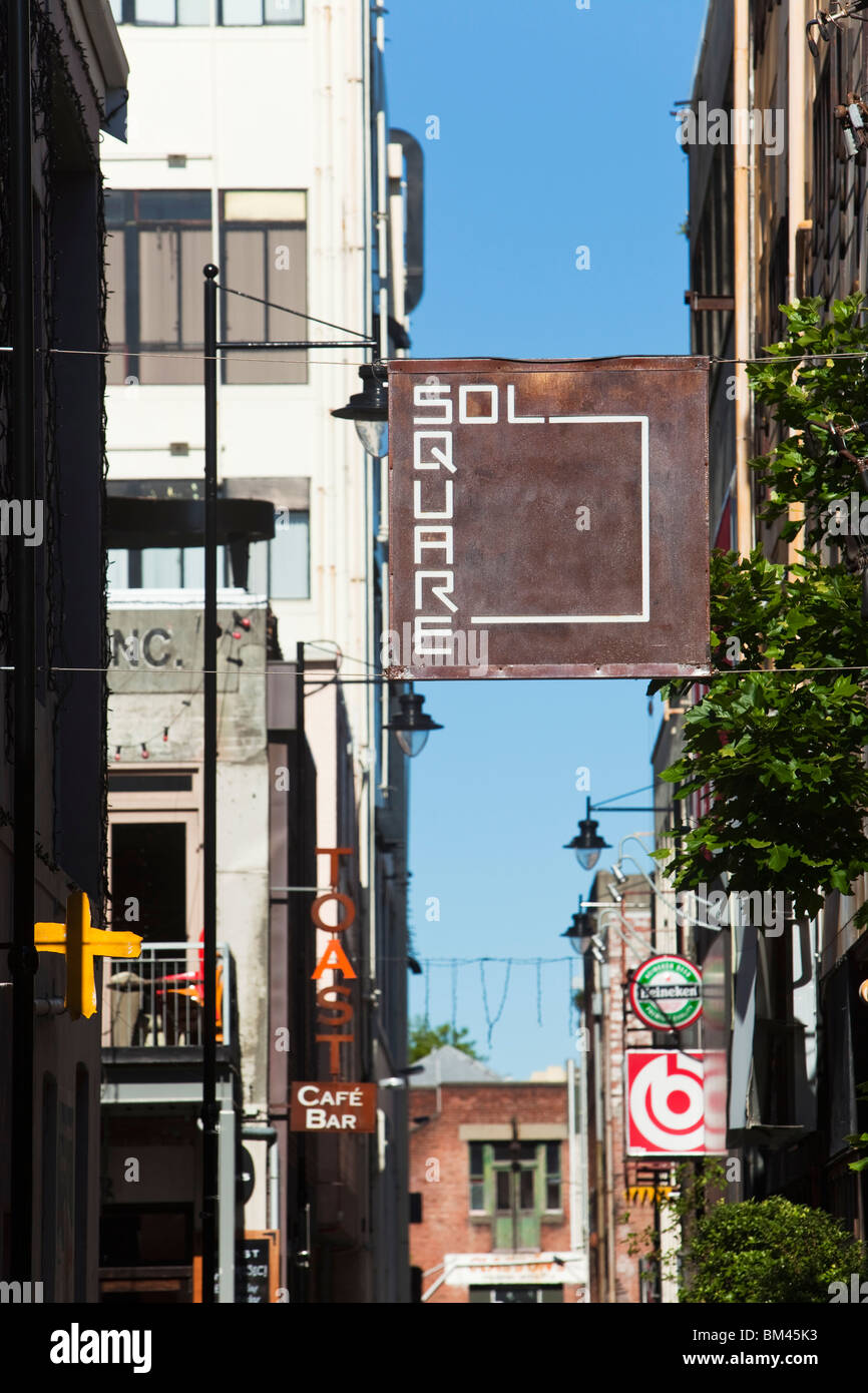 Sol Square - a trendy bar district on Struthers Lane. Christchurch ...
