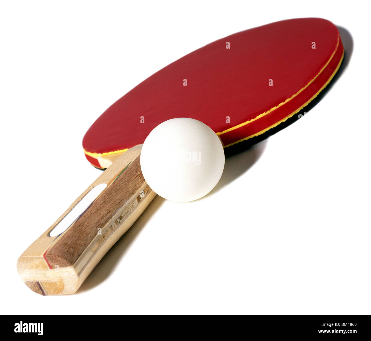 Ping-Pong ball paddle red Stock Photo - Alamy