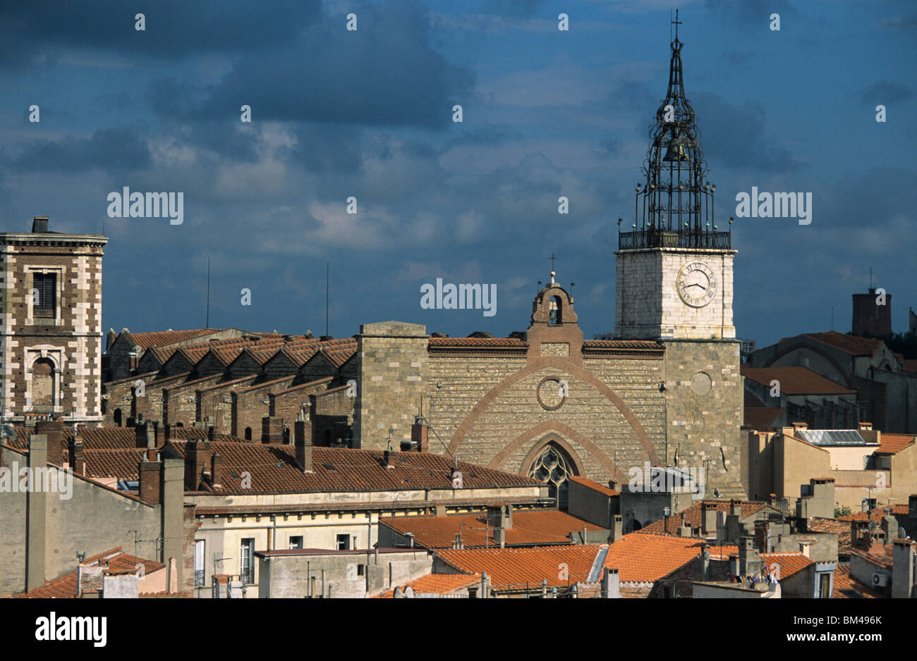 Cathedrale saint jean baptiste de perpignan hi-res stock photography ...