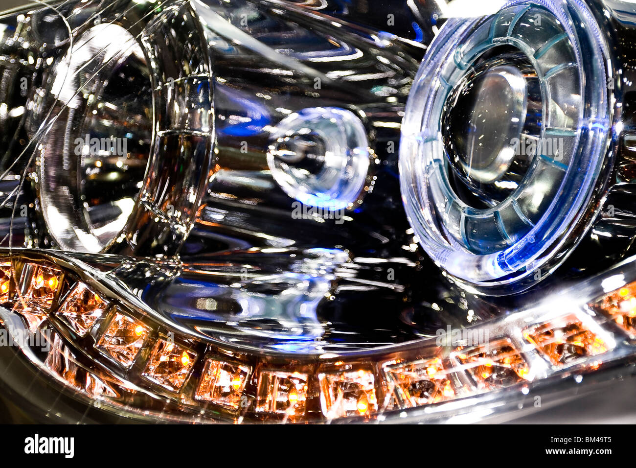 Front headlight of a modern car Stock Photo - Alamy
