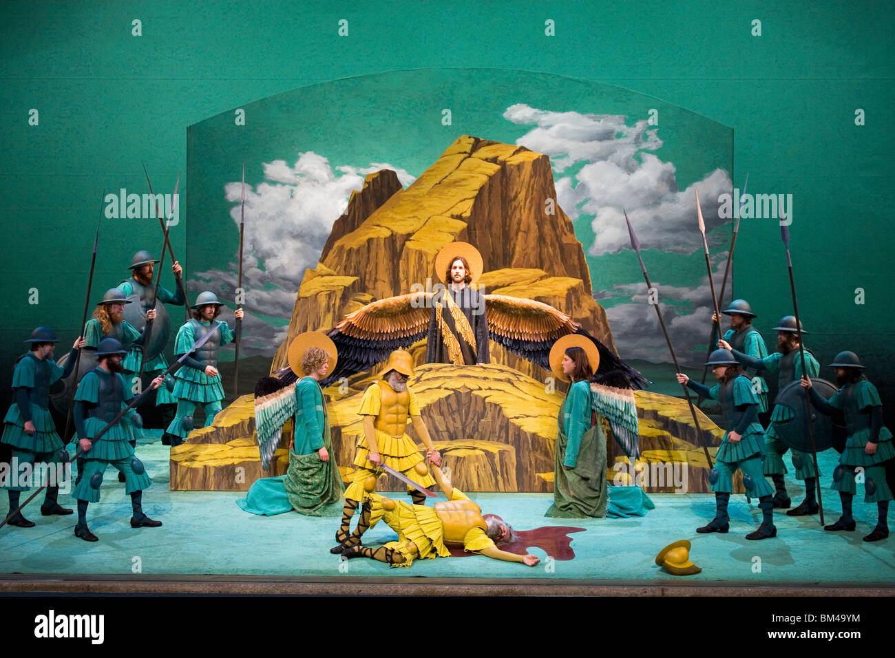 A "living picture," showing a Biblical scene, is performed during the ...