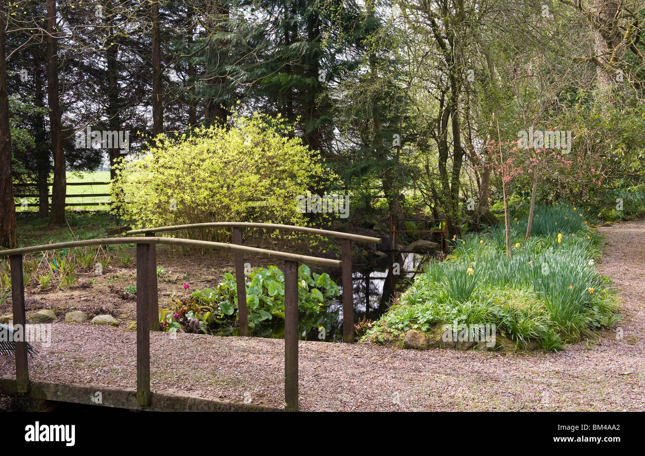 large country garden setting Stock Photo - Alamy