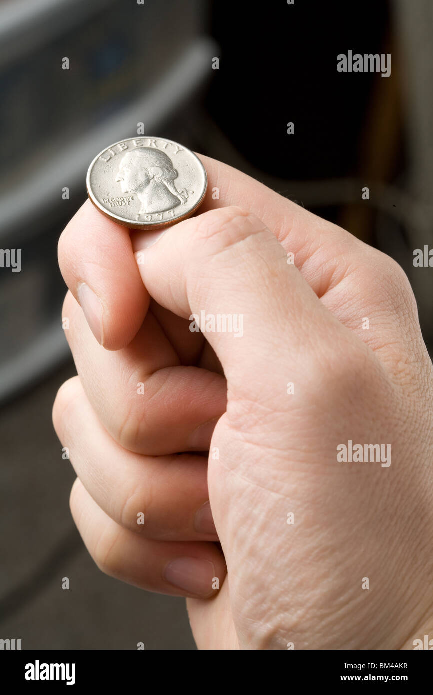 flipping coin close up shot, concept of Decision Stock Photo - Alamy