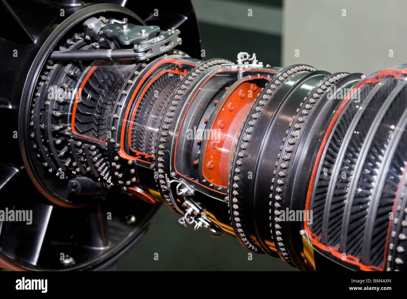 a aircraft jet engine detail in the exposition Stock Photo - Alamy