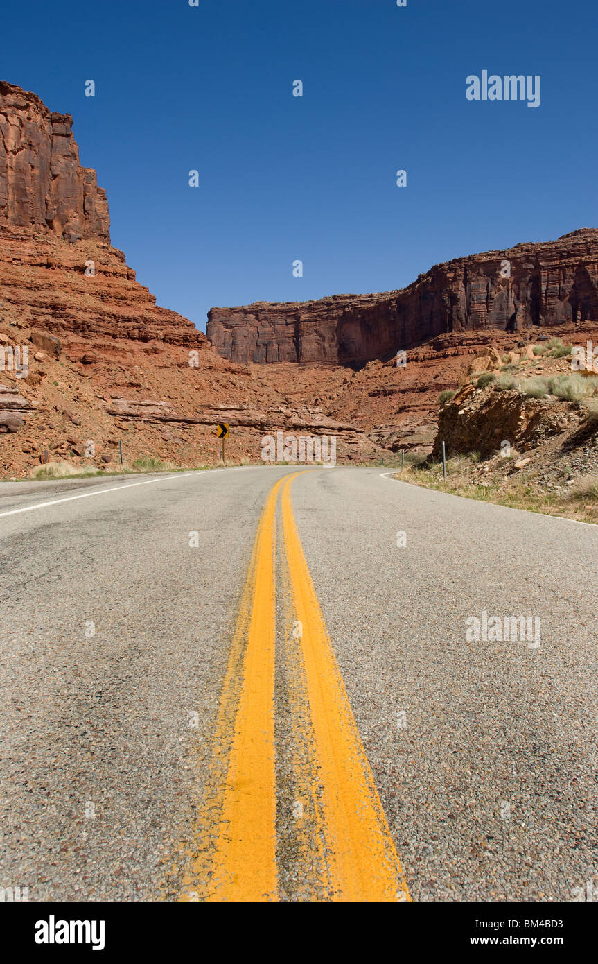 Scenic highway near Moab, Utah, USA Stock Photo - Alamy