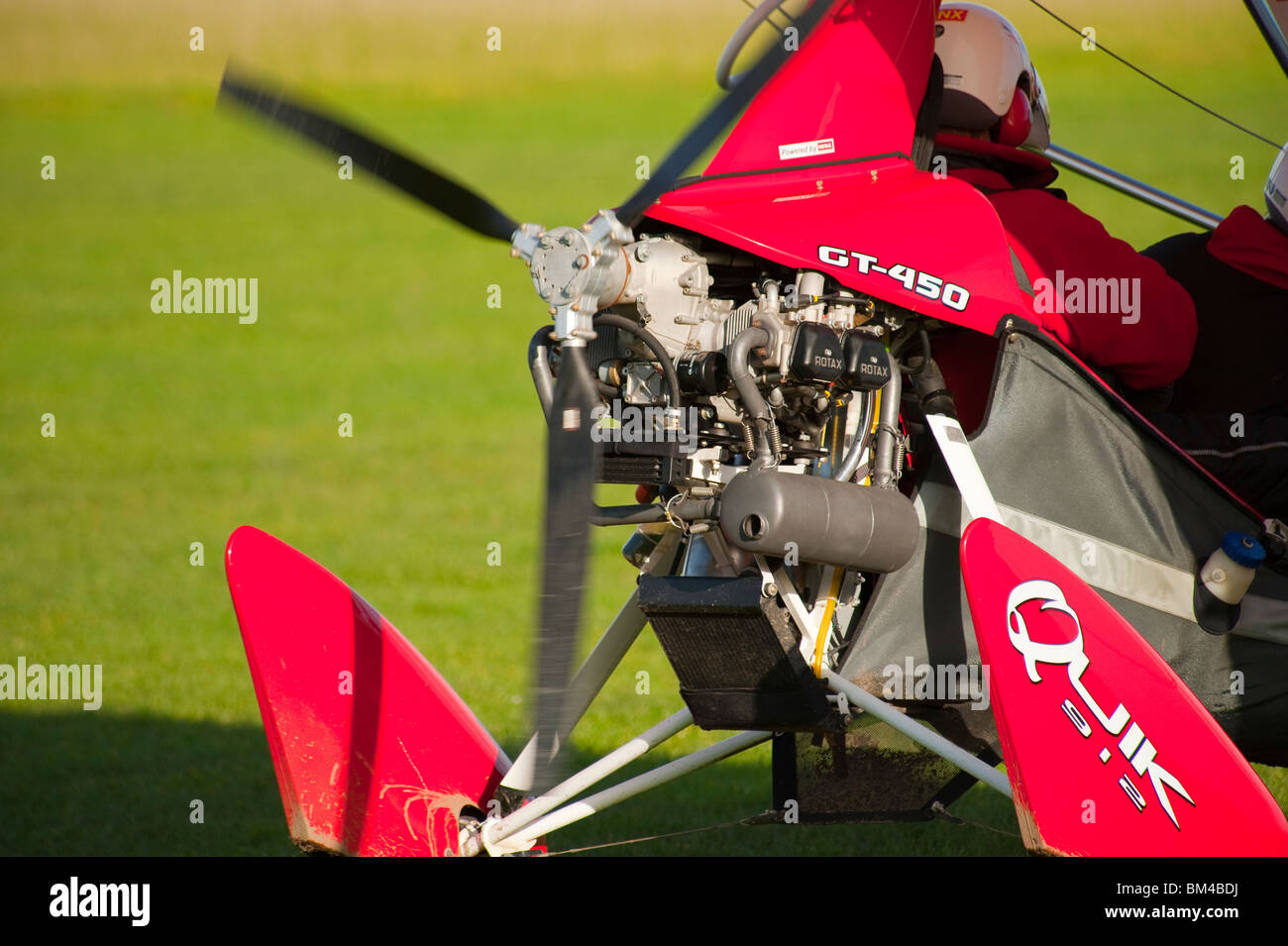 Microlight aircraft engine and propeller Stock Photo - Alamy