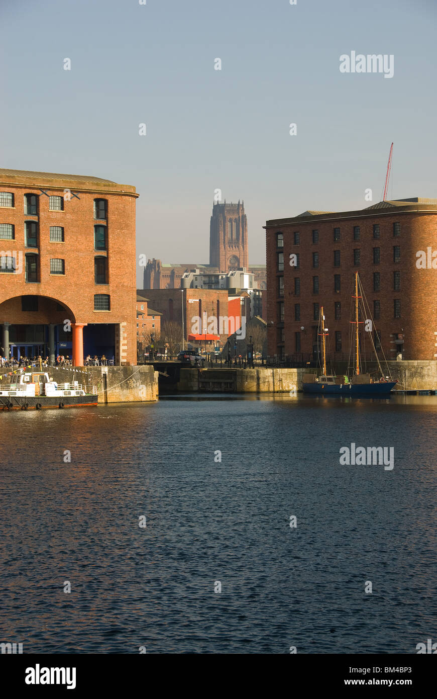Liverpool Anglican Cathedral from Albert Dock Stock Photo - Alamy
