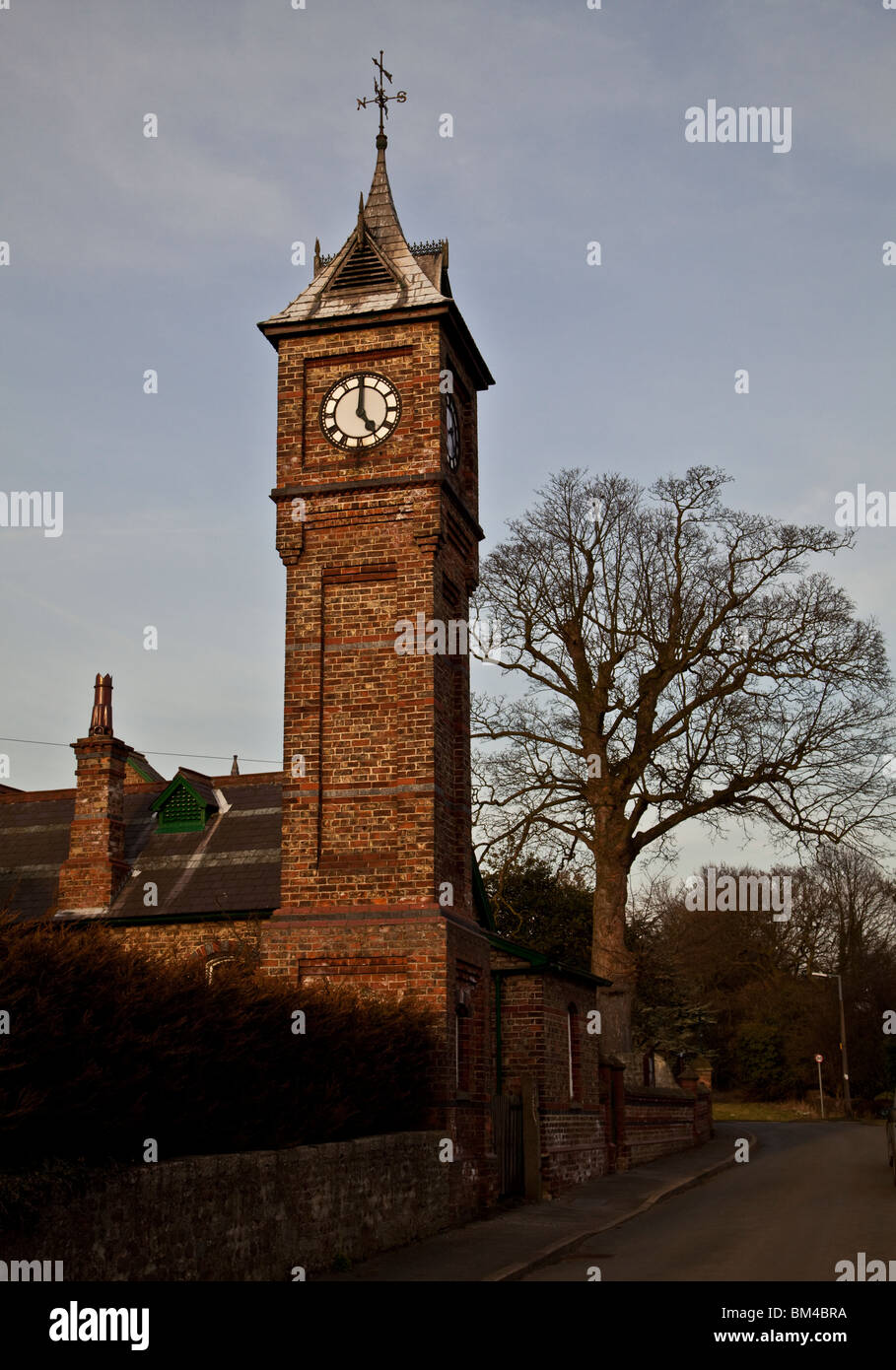 Clock tower in Copt Hewick, North Yorkshire Stock Photo - Alamy