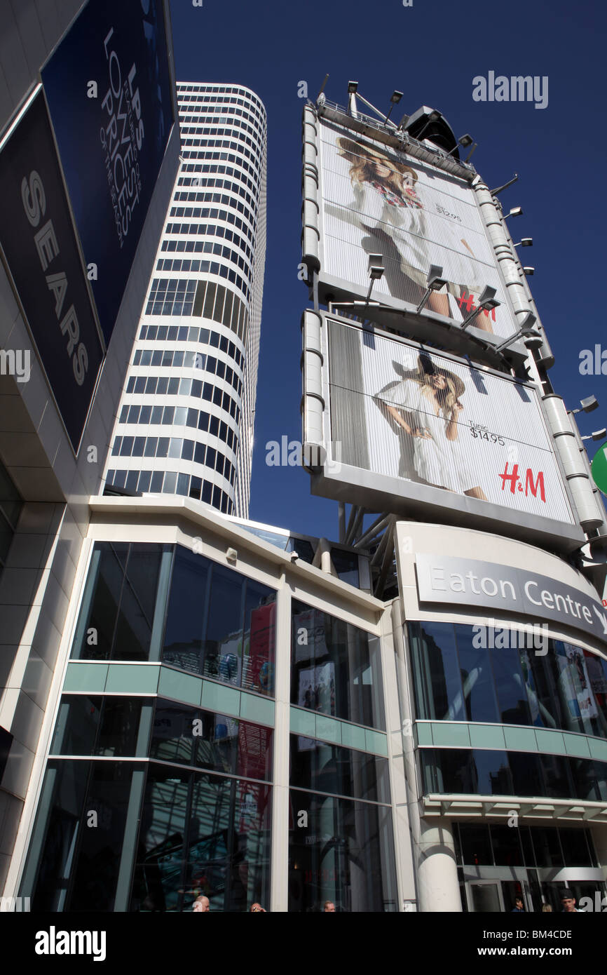 View of the modern and traditional buildings from Yonge street ...