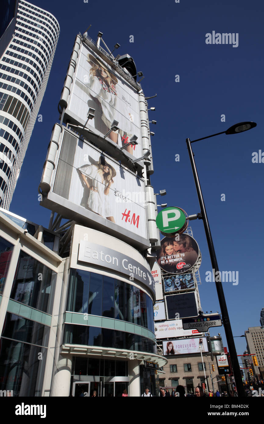 View of the modern and traditional buildings from Yonge street ...