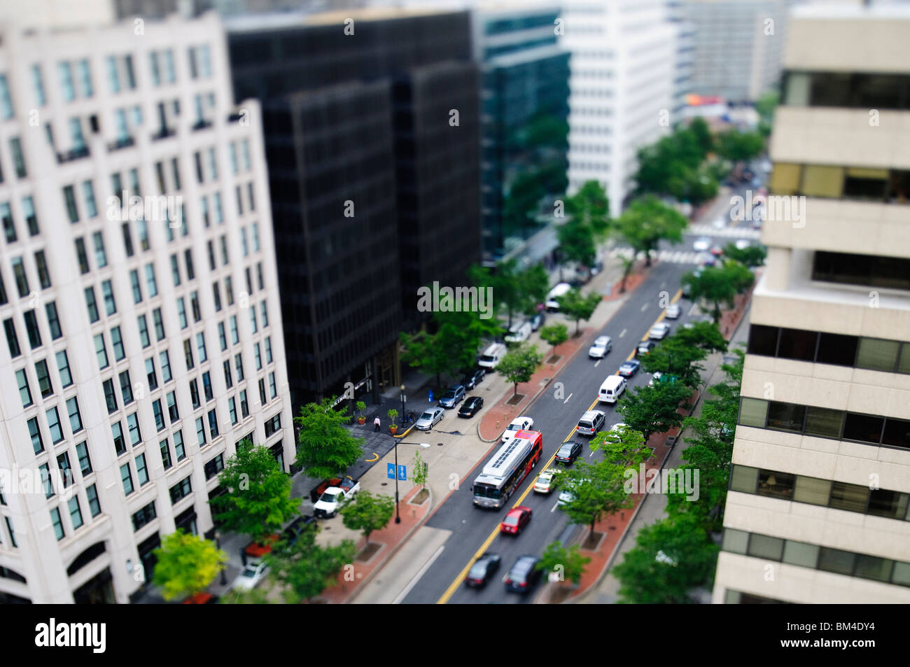 K Street Downtown Washington DC // WASHINGTON DC — A high-angle view ...