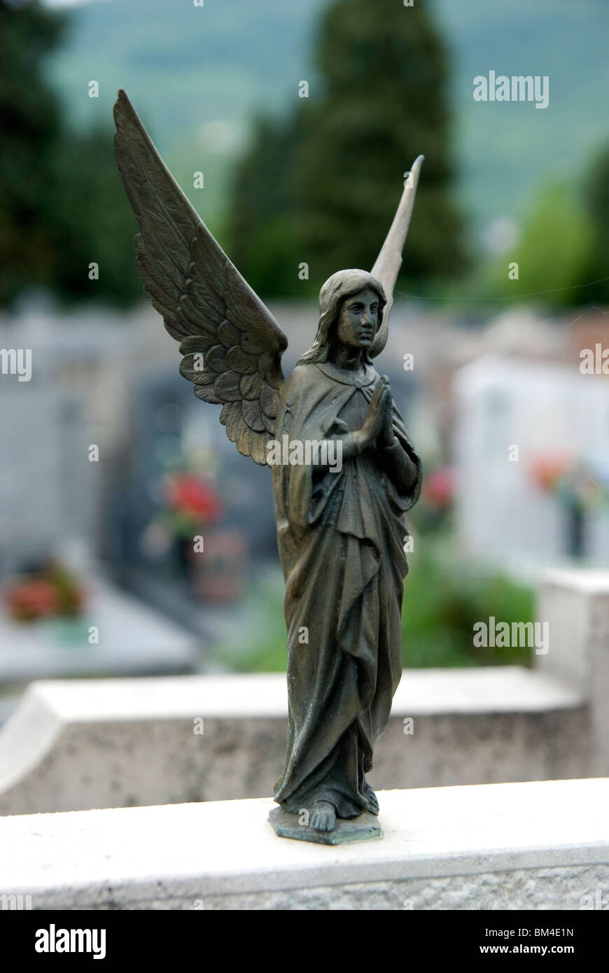 cemetery, france, grave stones, flowers, memorial, commemorate dead ...