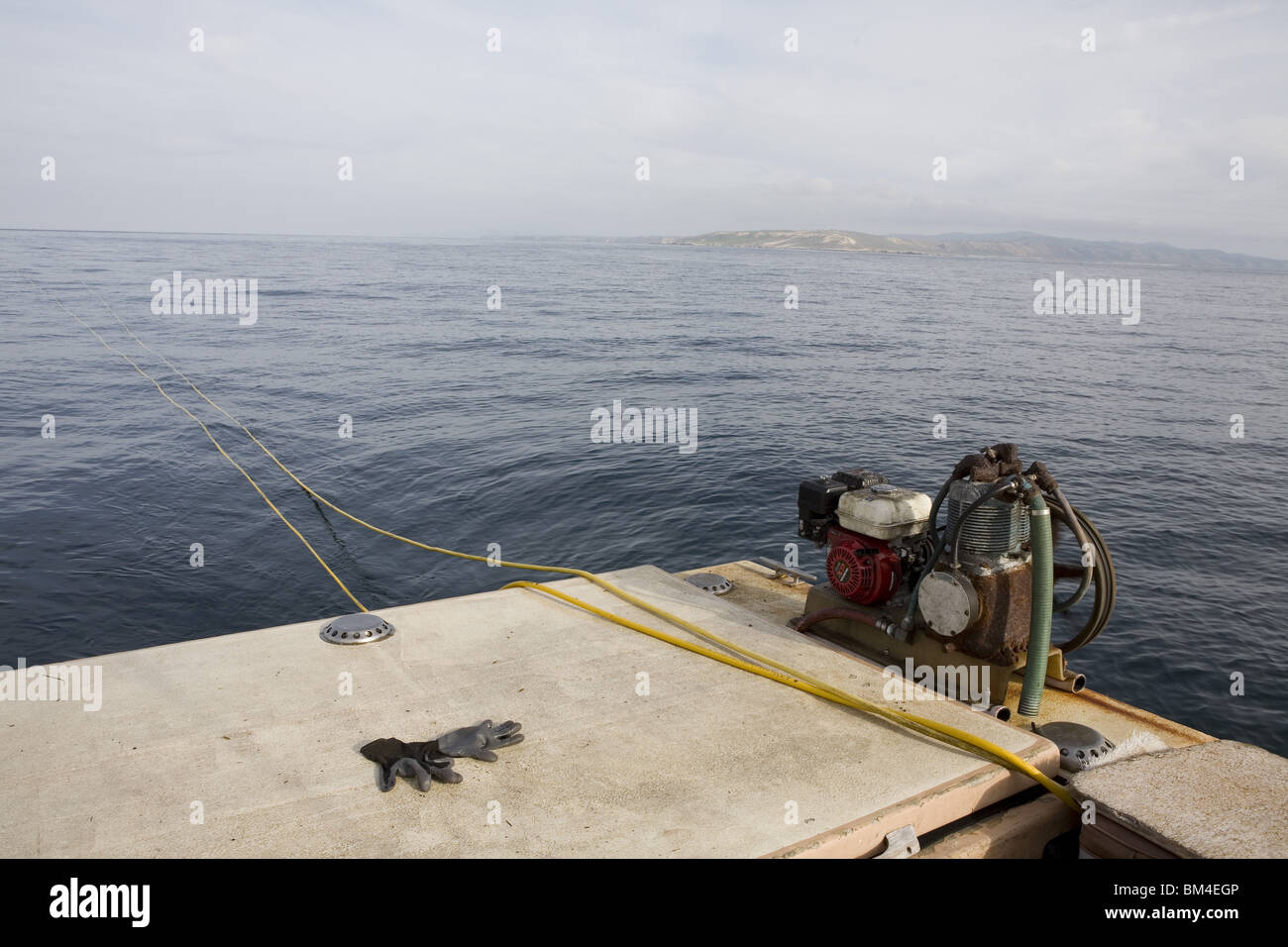 A commercial diving boat in the Santa Barbara Channel Stock Photo - Alamy