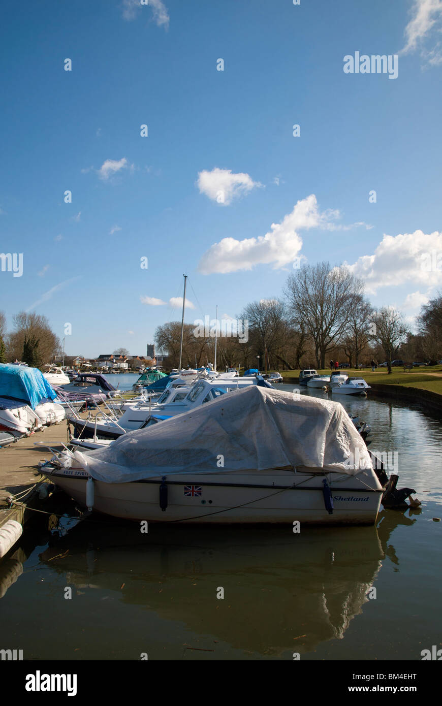 Tucton Bournemouth Dorset Hampshire River Stour UK Marina Boats Stock ...