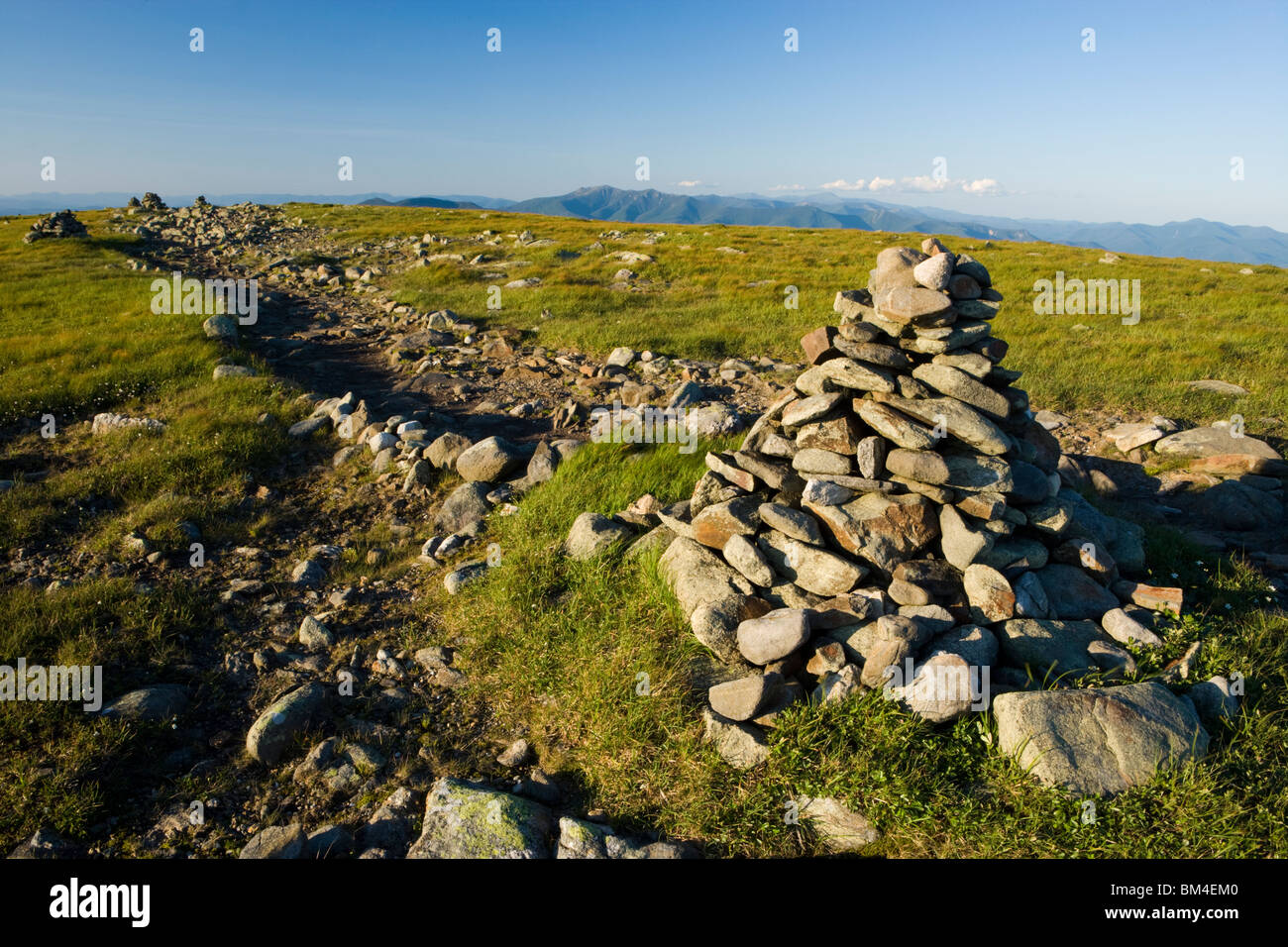 The Appalachian Trail on the summit of Mount Moosilauke in New ...