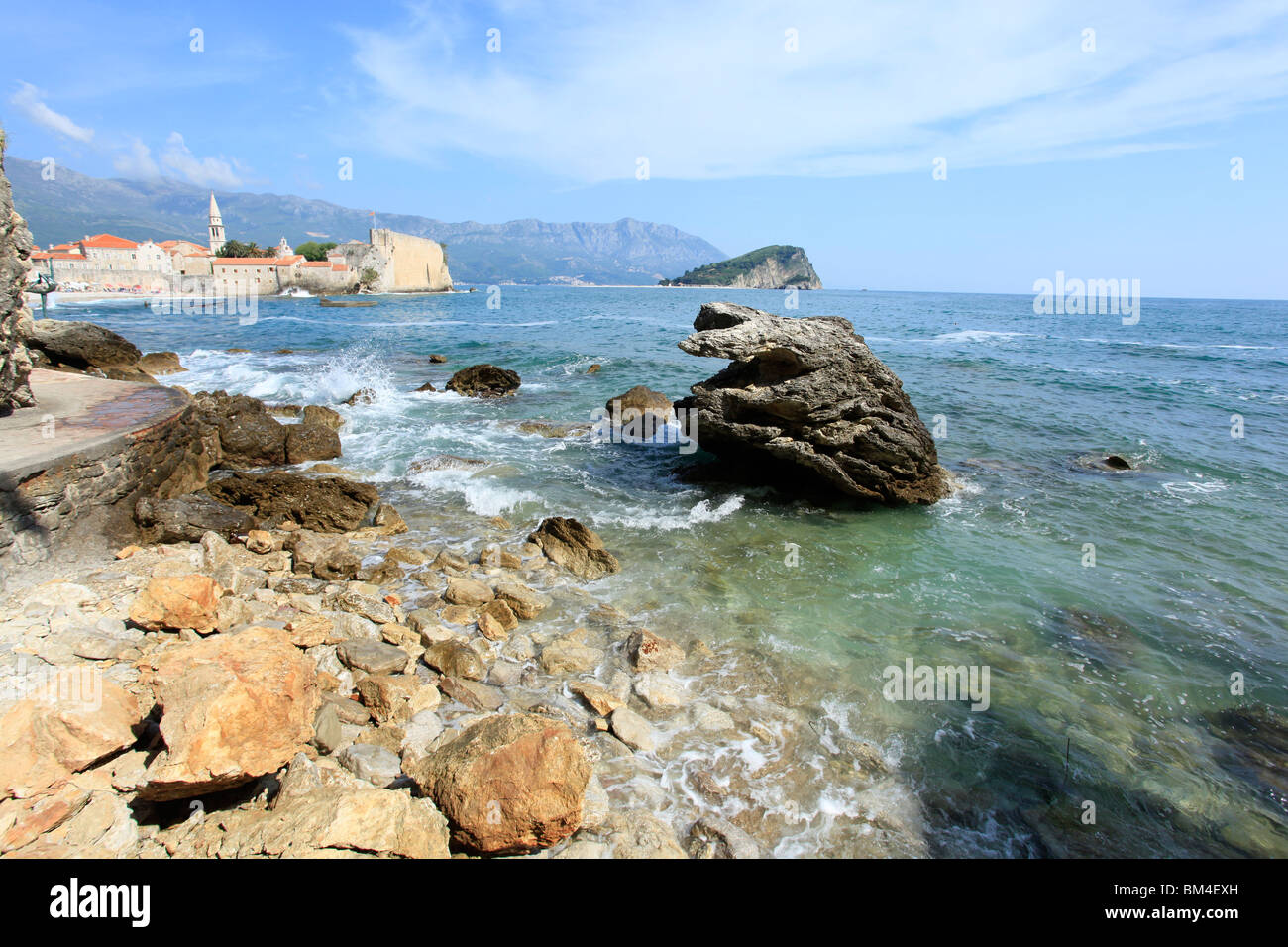 Old town budva panorama hi-res stock photography and images - Alamy