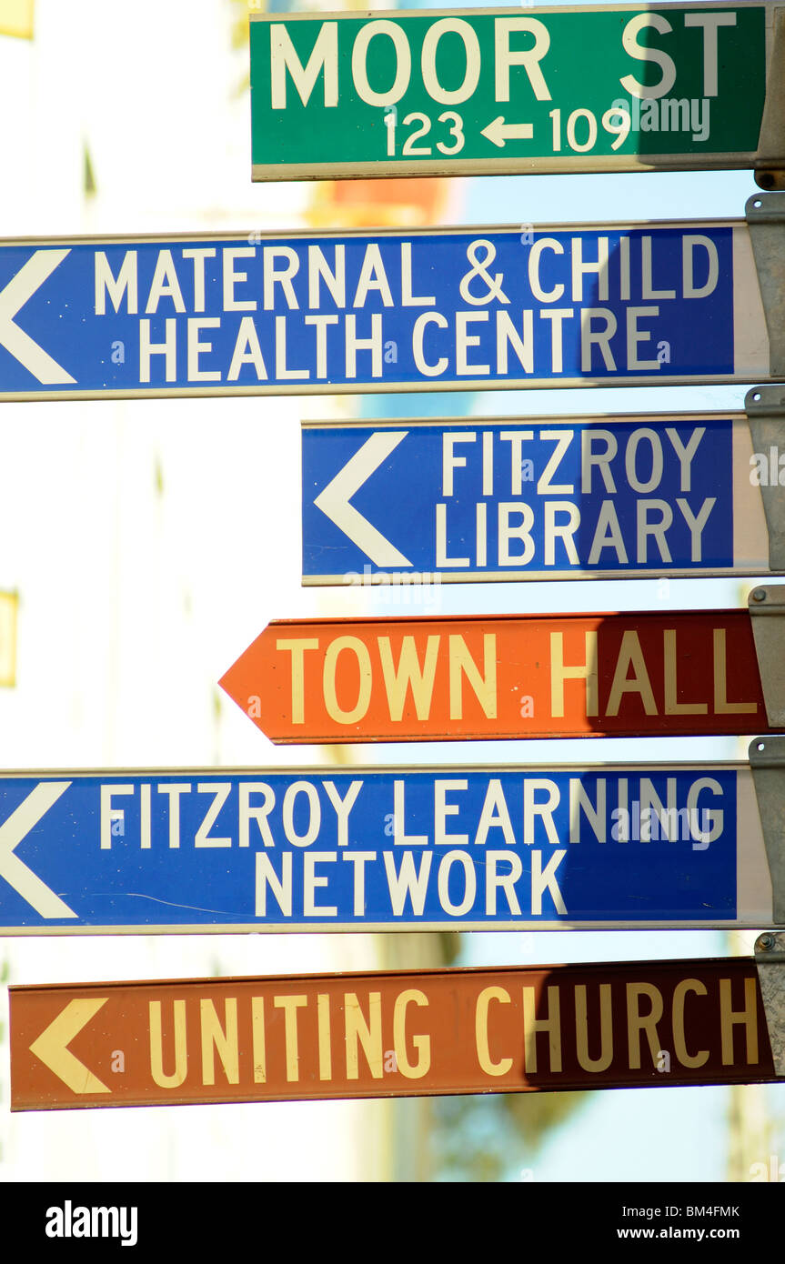 Melbourne street signs hi-res stock photography and images - Alamy