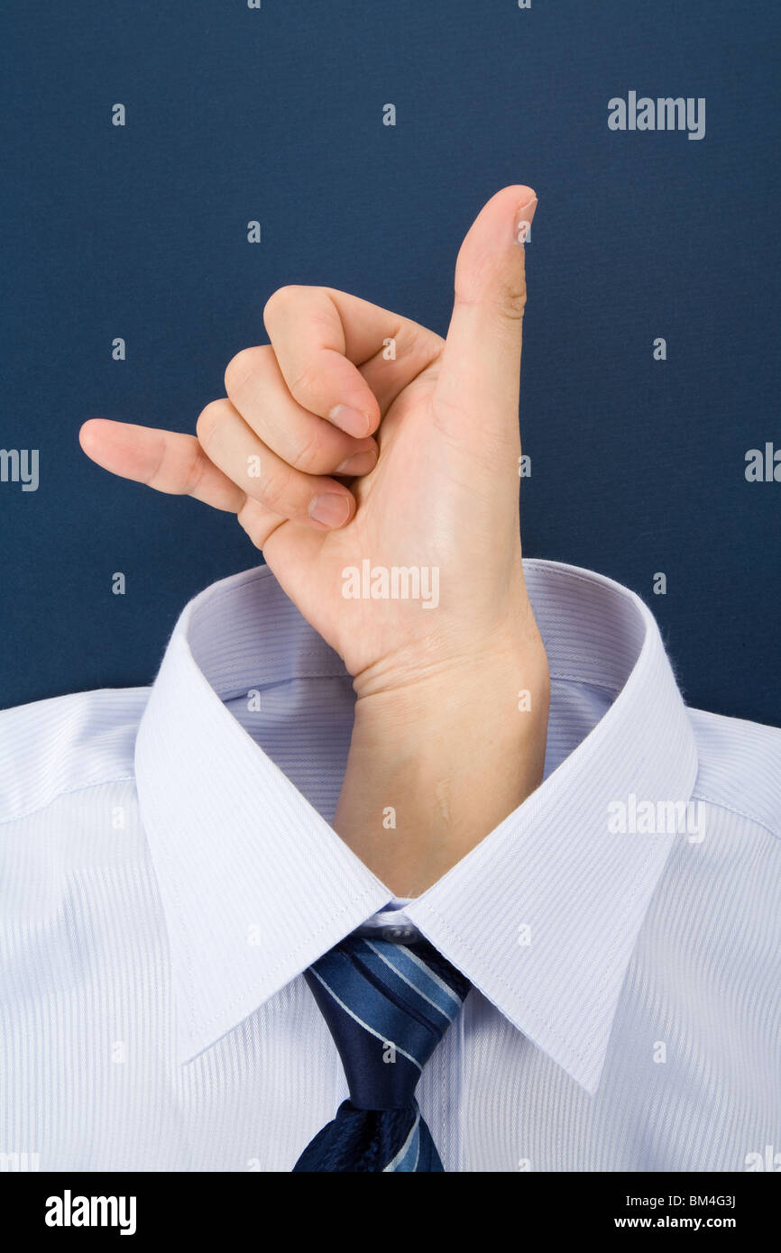 a hand gesture call me, Business Concept Stock Photo - Alamy