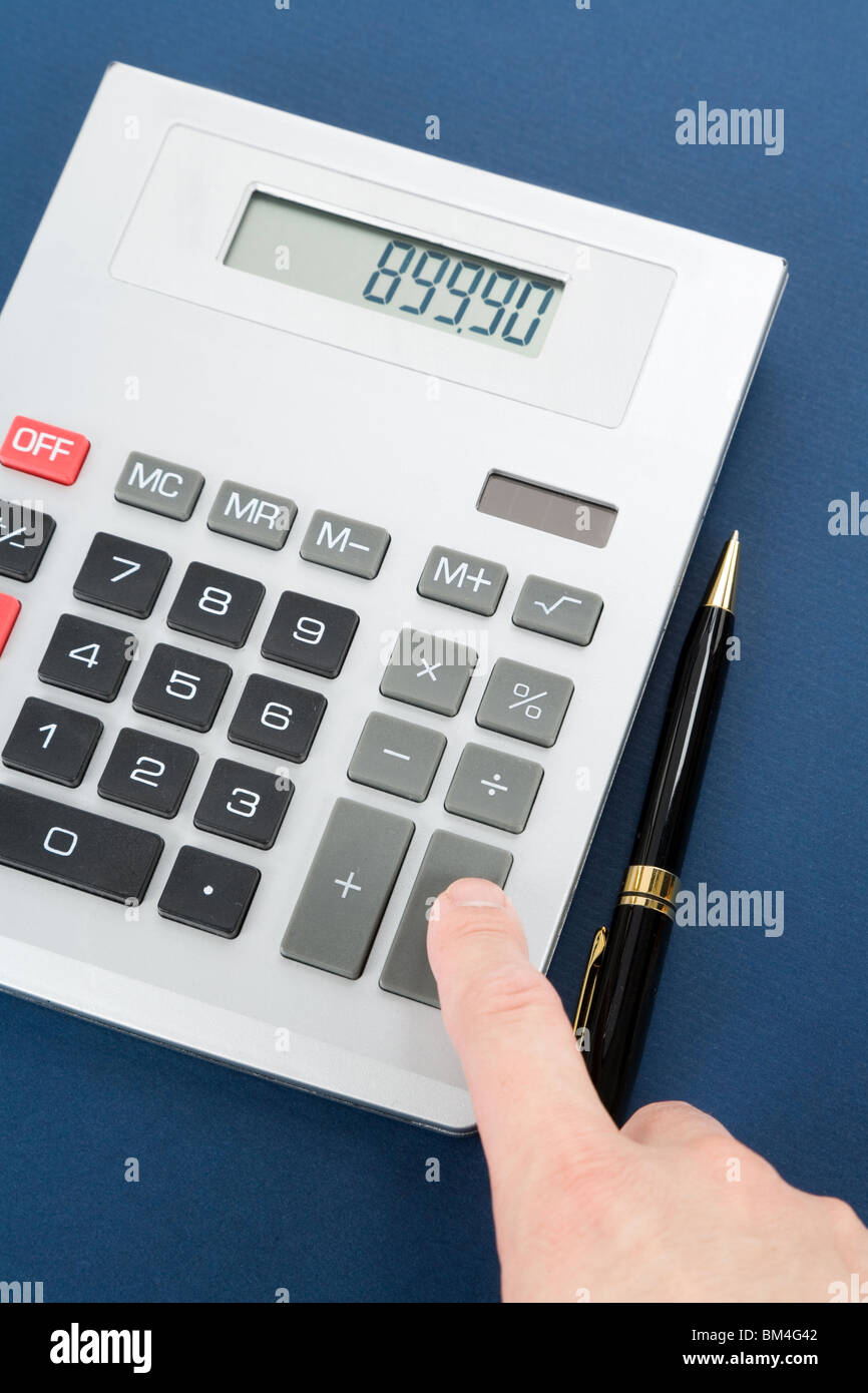 a calculator close up shot Stock Photo - Alamy