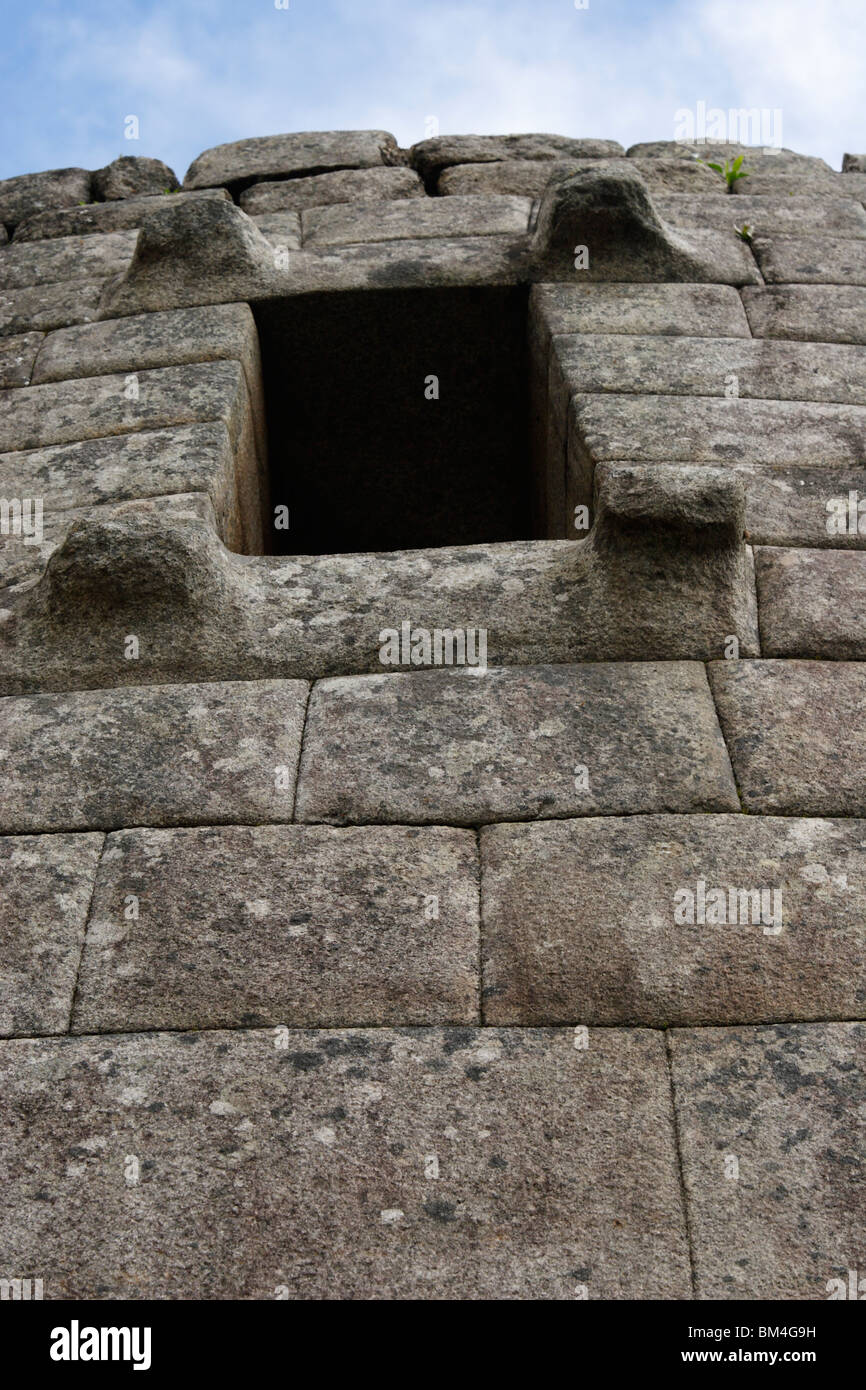 Inca window in Torreon [Sun Temple], Machu Picchu, Peru, "South America ...