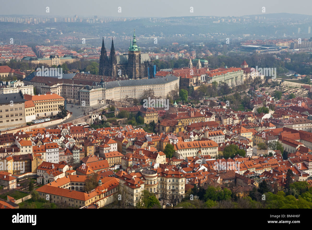 Prague birds eye view hi-res stock photography and images - Alamy