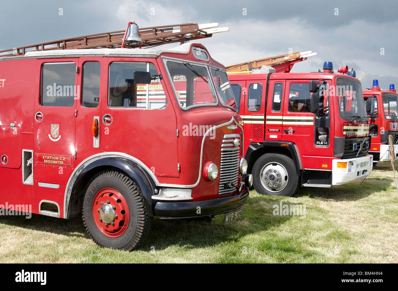 Classic fire engines at a steam and vintage Rally near Winchester ...